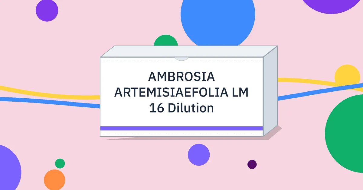 Symbolbild: Packung mit der Aufschrift AMBROSIA ARTEMISIAEFOLIA LM 16 Dilution (PZN 13318152) – Verfügbarkeit und Bezug in Apotheken in Frankfurt am Main