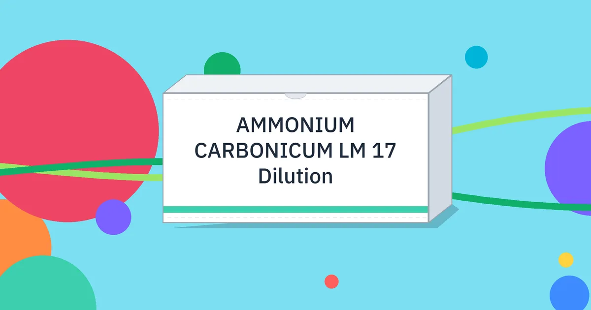 Symbolbild: Packung mit der Aufschrift AMMONIUM CARBONICUM LM 17 Dilution (PZN 12760696) – Verfügbarkeit und Bezug in Apotheken in Frankfurt am Main
