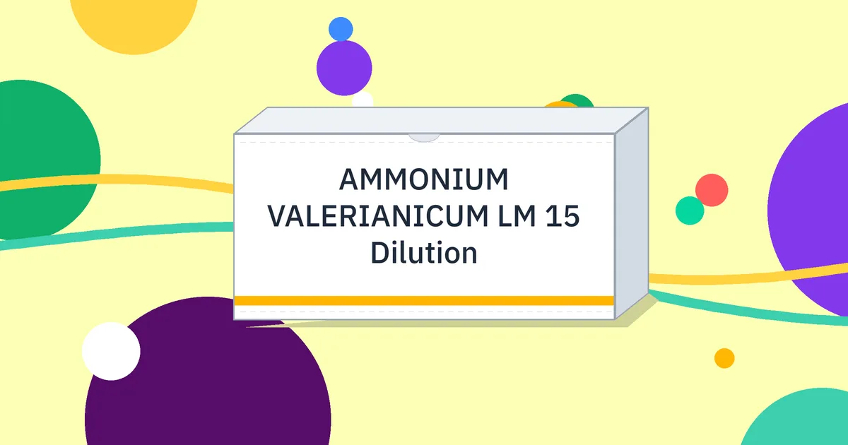 Symbolbild: Packung mit der Aufschrift AMMONIUM VALERIANICUM LM 15 Dilution (PZN 13323710) – Verfügbarkeit und Bezug in Apotheken in Frankfurt am Main
