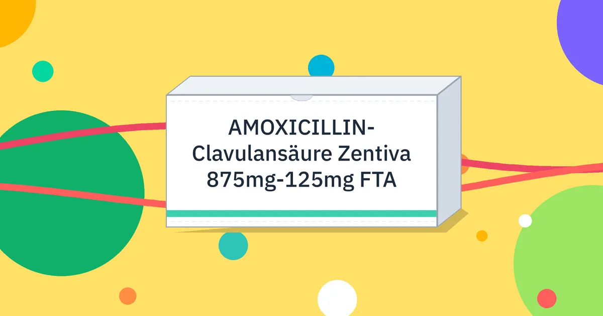 Symbolbild: Packung mit der Aufschrift AMOXICILLIN-Clavulansäure Zentiva 875mg-125mg FTA (PZN 19969910) – Verfügbarkeit und Bezug in Apotheken in Frankfurt am Main
