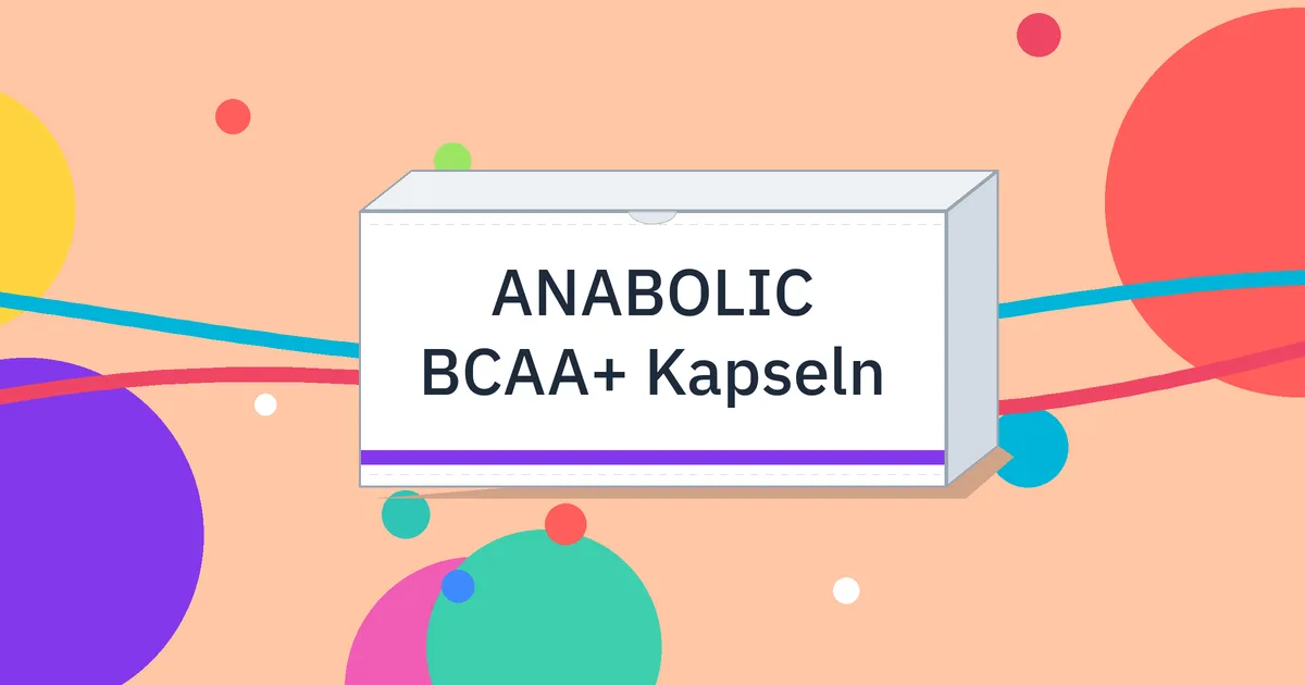 Symbolbild: Packung mit der Aufschrift ANABOLIC BCAA+ Kapseln (PZN 10732477) – Verfügbarkeit und Bezug in Apotheken in Frankfurt am Main