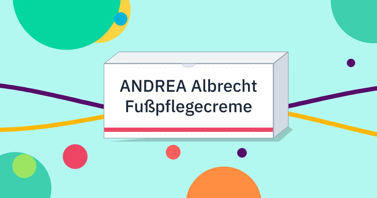 Symbolbild: Packung mit der Aufschrift ANDREA Albrecht Fußpflegecreme (PZN 16131827) – Verfügbarkeit und Bezug in Apotheken in Frankfurt am Main