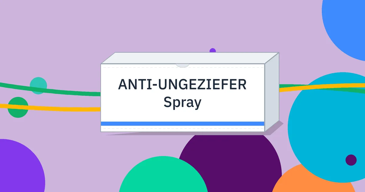 Symbolbild: Packung mit der Aufschrift ANTI-UNGEZIEFER Spray (PZN 04344251) – Verfügbarkeit und Bezug in Apotheken in Frankfurt am Main