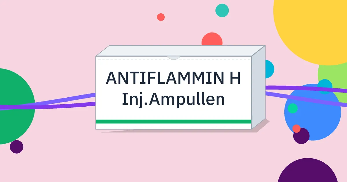 Symbolbild: Packung mit der Aufschrift ANTIFLAMMIN H Inj.Ampullen (PZN 04842090) – Verfügbarkeit und Bezug in Apotheken in Frankfurt am Main