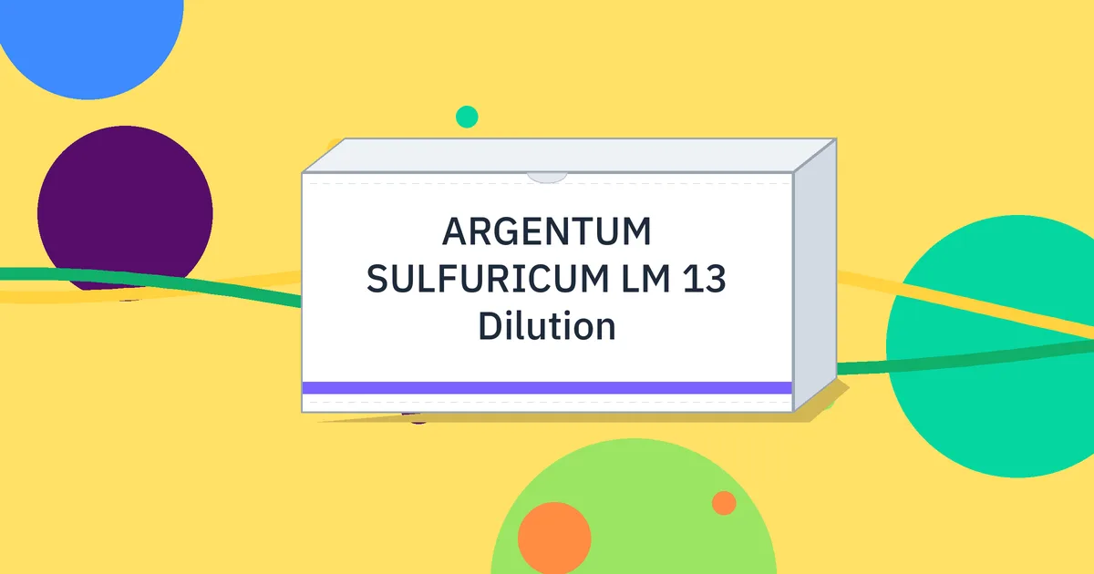 Symbolbild: Packung mit der Aufschrift ARGENTUM SULFURICUM LM 13 Dilution (PZN 12770051) – Verfügbarkeit und Bezug in Apotheken in Frankfurt am Main