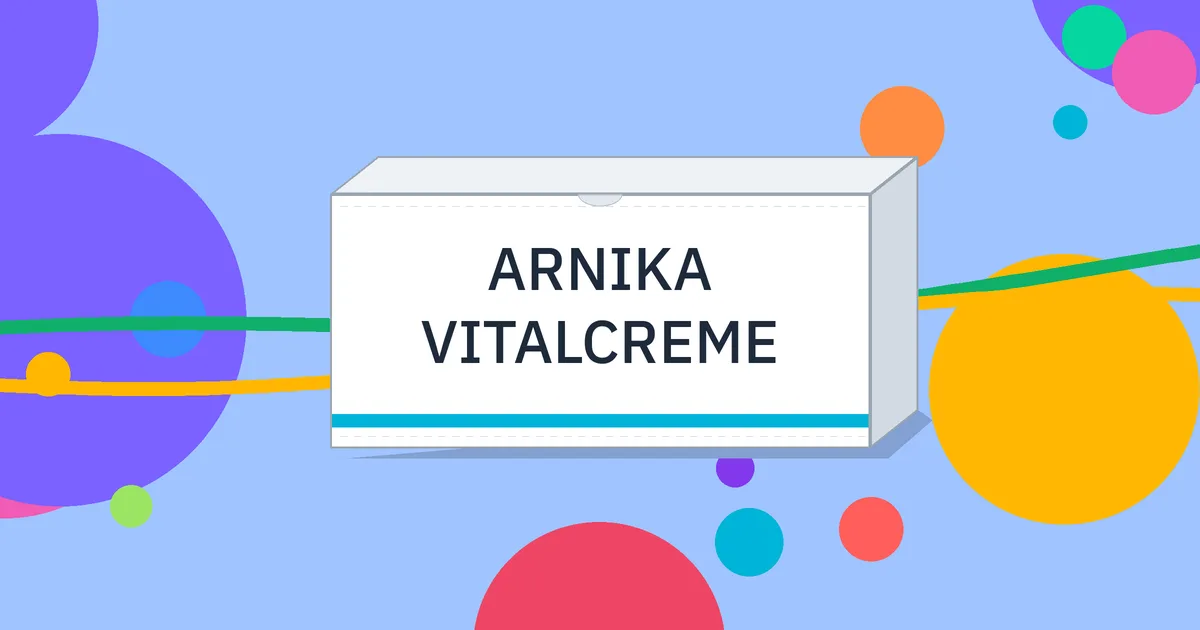 Symbolbild: Packung mit der Aufschrift ARNIKA VITALCREME (PZN 04708871) – Verfügbarkeit und Bezug in Apotheken in Frankfurt am Main