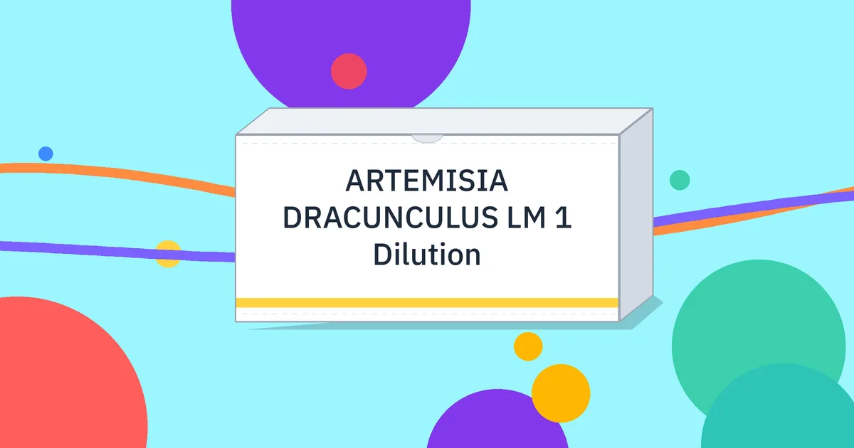 Symbolbild: Packung mit der Aufschrift ARTEMISIA DRACUNCULUS LM 1 Dilution (PZN 13393969) – Verfügbarkeit und Bezug in Apotheken in Frankfurt am Main