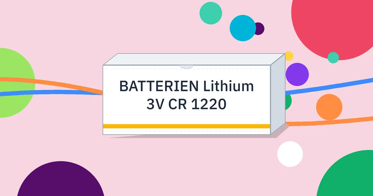 Symbolbild: Packung mit der Aufschrift BATTERIEN Lithium 3V CR 1220 (PZN 00882448) – Verfügbarkeit und Bezug in Apotheken in Frankfurt am Main