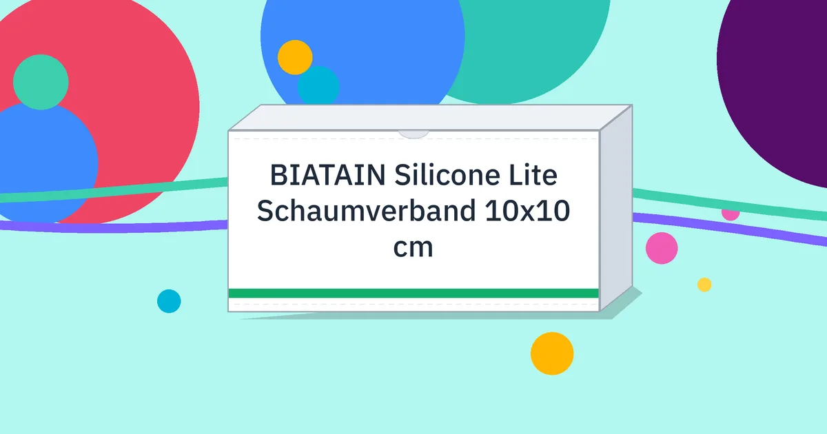 Symbolbild: Packung mit der Aufschrift BIATAIN Silicone Lite Schaumverband 10x10 cm (PZN 03880697) – Verfügbarkeit und Bezug in Apotheken in Frankfurt am Main