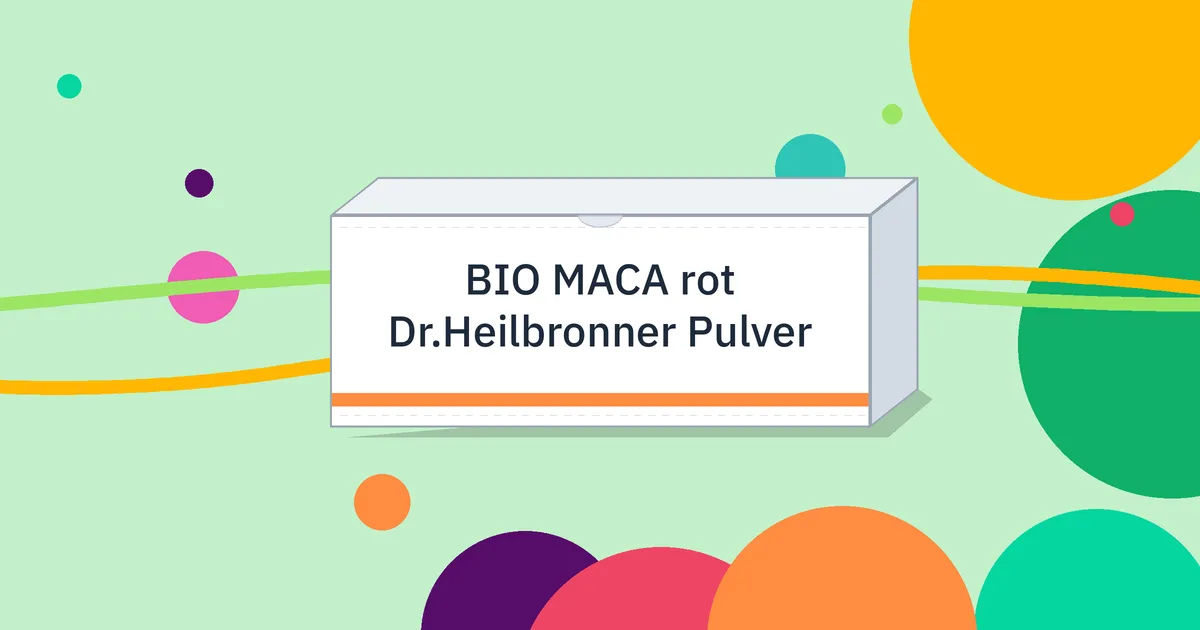 Symbolbild: Packung mit der Aufschrift BIO MACA rot Dr.Heilbronner Pulver (PZN 19300302) – Verfügbarkeit und Bezug in Apotheken in Frankfurt am Main