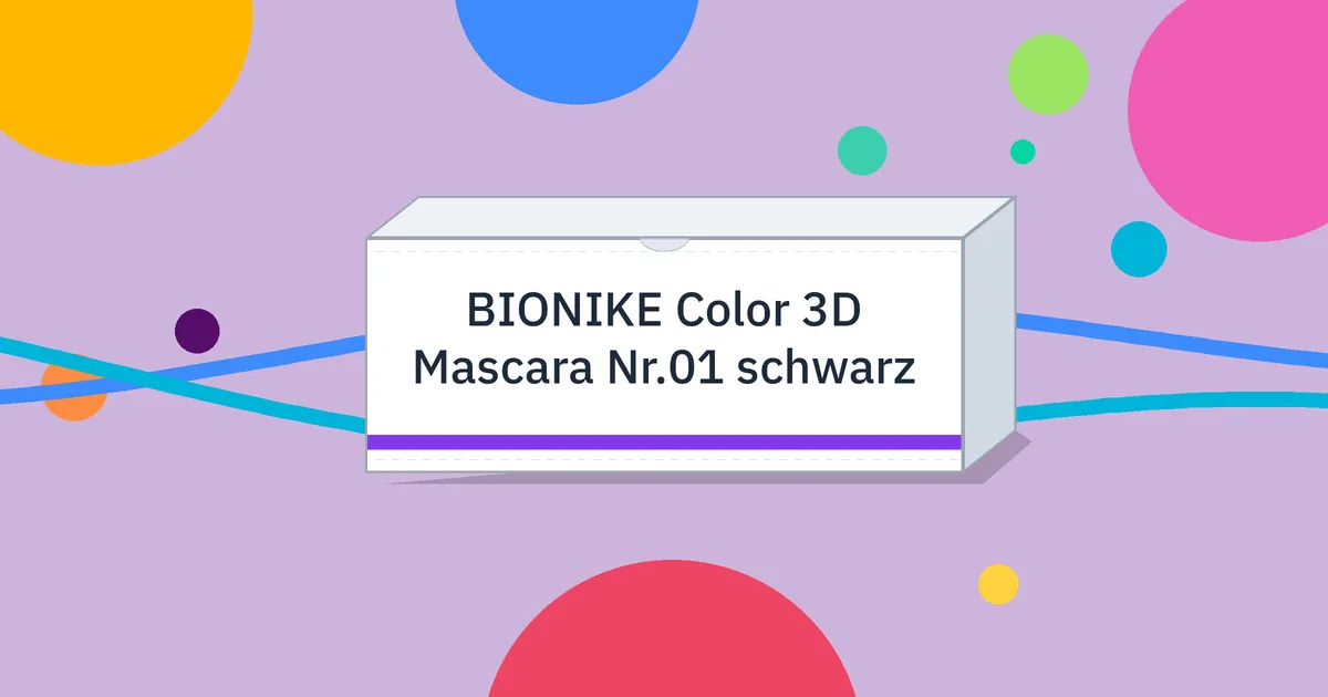 Symbolbild: Packung mit der Aufschrift BIONIKE Color 3D Mascara Nr.01 schwarz (PZN 13751624) – Verfügbarkeit und Bezug in Apotheken in Frankfurt am Main