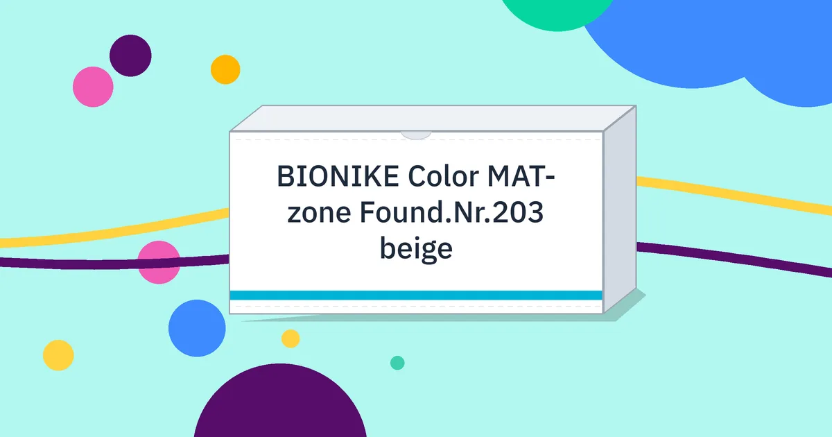 Symbolbild: Packung mit der Aufschrift BIONIKE Color MAT-zone Found.Nr.203 beige (PZN 12606386) – Verfügbarkeit und Bezug in Apotheken in Frankfurt am Main