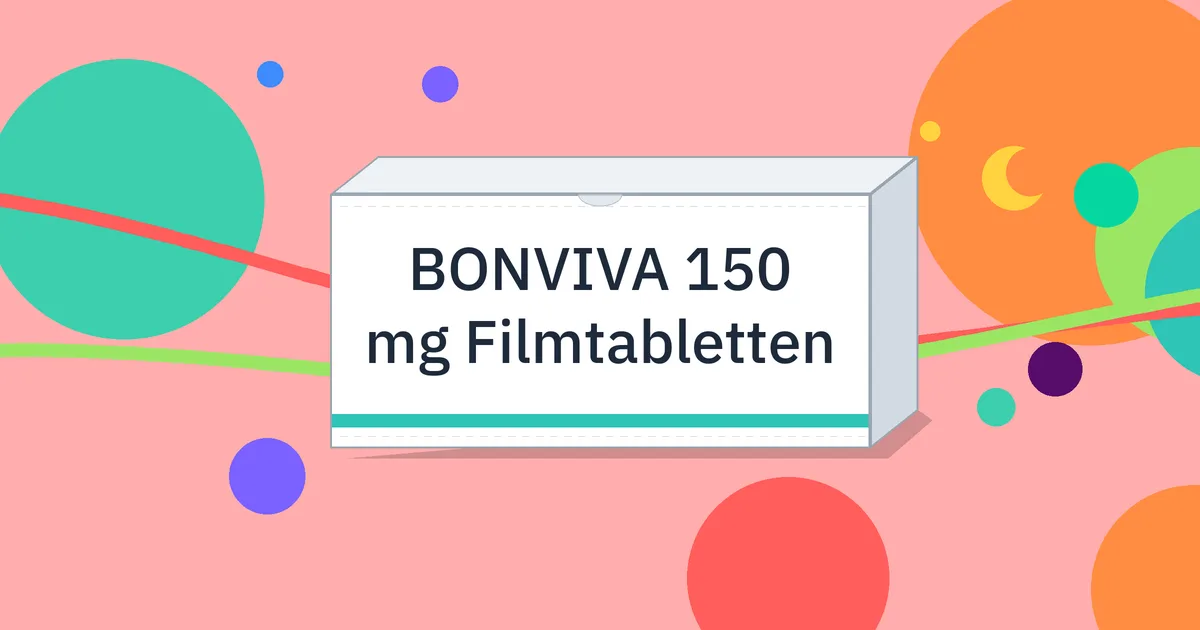 Symbolbild: Packung mit der Aufschrift BONVIVA 150 mg Filmtabletten (PZN 00607239) – Verfügbarkeit und Bezug in Apotheken in Frankfurt am Main