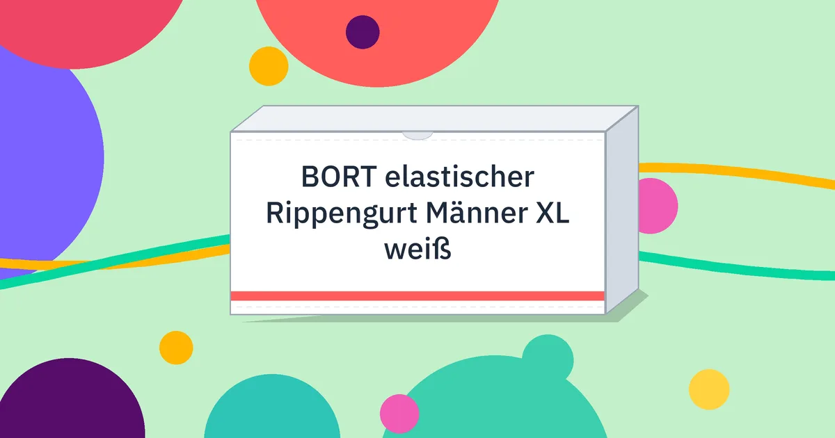 Symbolbild: Packung mit der Aufschrift BORT elastischer Rippengurt Männer XL weiß (PZN 02740327) – Verfügbarkeit und Bezug in Apotheken in Frankfurt am Main
