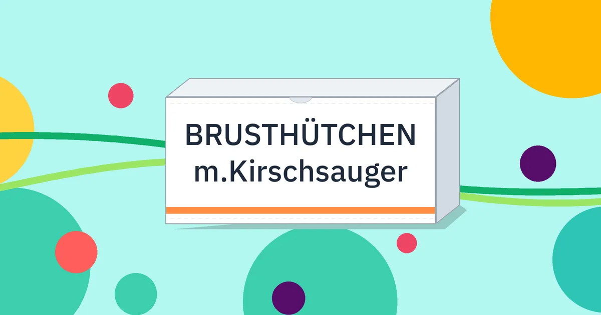 Symbolbild: Packung mit der Aufschrift BRUSTHÜTCHEN m.Kirschsauger (PZN 01725998) – Verfügbarkeit und Bezug in Apotheken in Frankfurt am Main