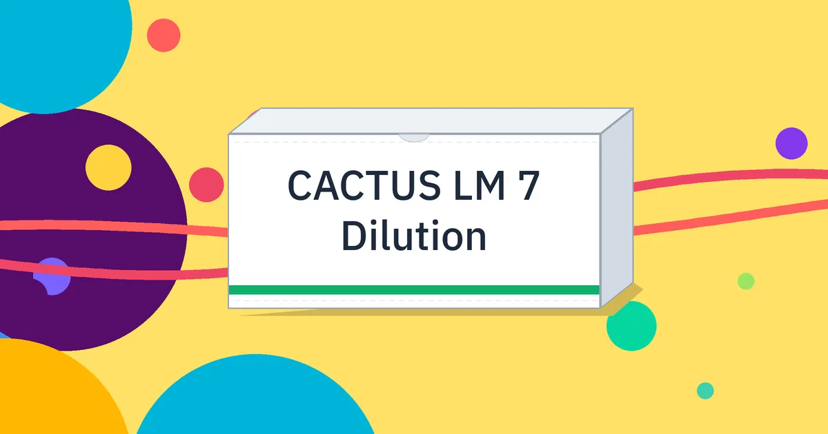 Symbolbild: Packung mit der Aufschrift CACTUS LM 7 Dilution (PZN 12797340) – Verfügbarkeit und Bezug in Apotheken in Frankfurt am Main