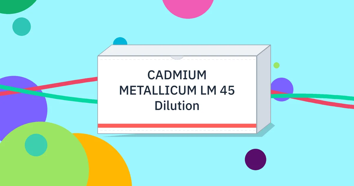 Symbolbild: Packung mit der Aufschrift CADMIUM METALLICUM LM 45 Dilution (PZN 13400669) – Verfügbarkeit und Bezug in Apotheken in Frankfurt am Main