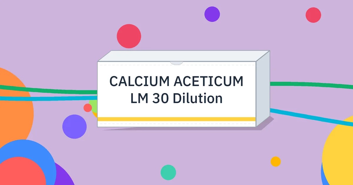Symbolbild: Packung mit der Aufschrift CALCIUM ACETICUM LM 30 Dilution (PZN 13406005) – Verfügbarkeit und Bezug in Apotheken in Frankfurt am Main