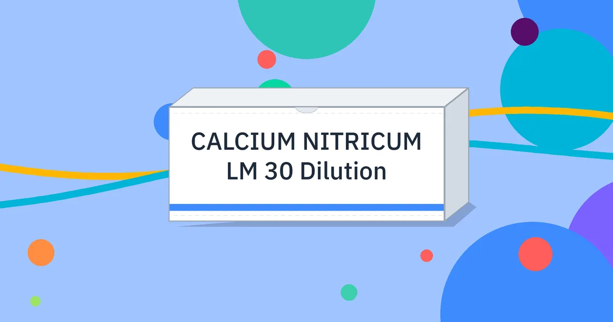 Symbolbild: Packung mit der Aufschrift CALCIUM NITRICUM LM 30 Dilution (PZN 13409972) – Verfügbarkeit und Bezug in Apotheken in Frankfurt am Main