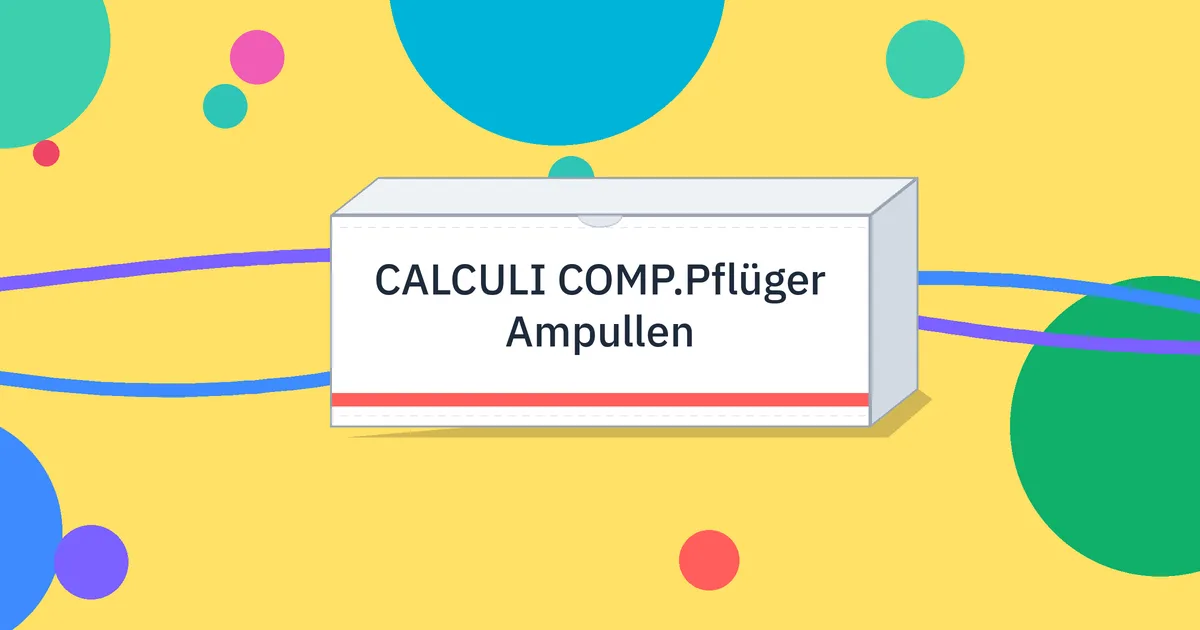 Symbolbild: Packung mit der Aufschrift CALCULI COMP.Pflüger Ampullen (PZN 00895652) – Verfügbarkeit und Bezug in Apotheken in Frankfurt am Main