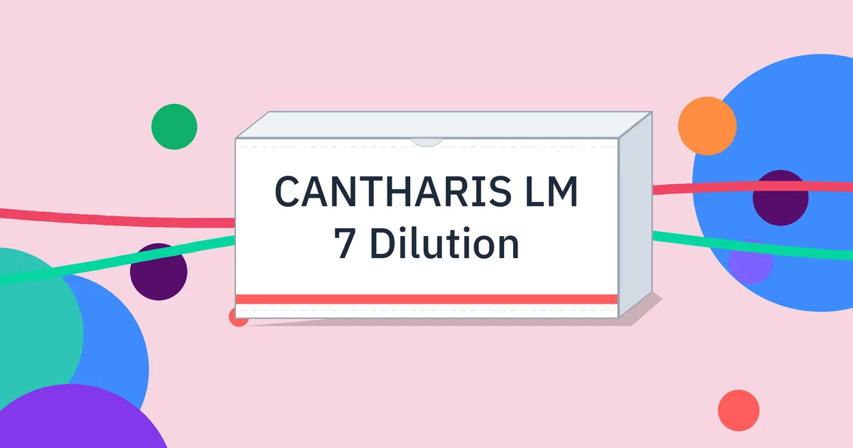 Symbolbild: Packung mit der Aufschrift CANTHARIS LM 7 Dilution (PZN 12808138) – Verfügbarkeit und Bezug in Apotheken in Frankfurt am Main
