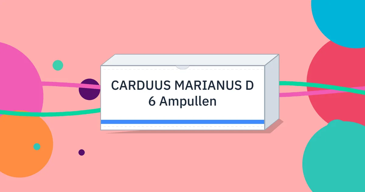Symbolbild: Packung mit der Aufschrift CARDUUS MARIANUS D 6 Ampullen (PZN 11704945) – Verfügbarkeit und Bezug in Apotheken in Frankfurt am Main