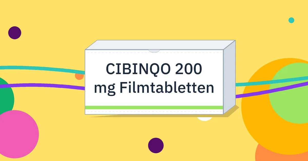 Symbolbild: Packung mit der Aufschrift CIBINQO 200 mg Filmtabletten (PZN 19746908) – Verfügbarkeit und Bezug in Apotheken in Frankfurt am Main