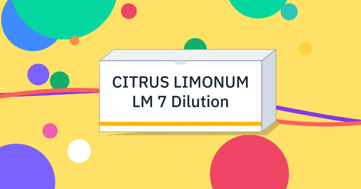 Symbolbild: Packung mit der Aufschrift CITRUS LIMONUM LM 7 Dilution (PZN 13446855) – Verfügbarkeit und Bezug in Apotheken in Frankfurt am Main