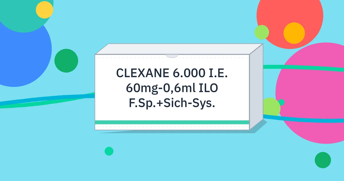 Symbolbild: Packung mit der Aufschrift CLEXANE 6.000 I.E. 60mg-0,6ml ILO F.Sp.+Sich-Sys. (PZN 17523423) – Verfügbarkeit und Bezug in Apotheken in Frankfurt am Main
