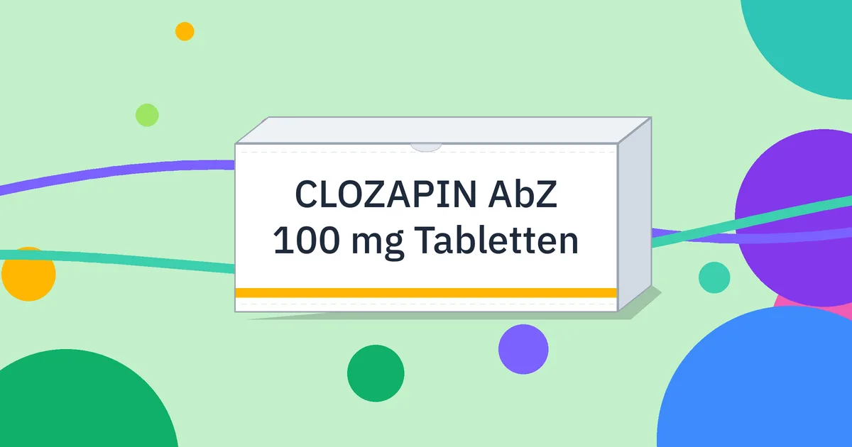 Symbolbild: Packung mit der Aufschrift CLOZAPIN AbZ 100 mg Tabletten (PZN 05563096) – Verfügbarkeit und Bezug in Apotheken in Frankfurt am Main