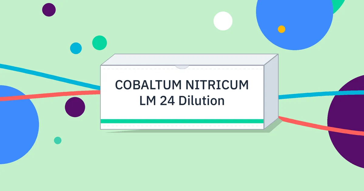 Symbolbild: Packung mit der Aufschrift COBALTUM NITRICUM LM 24 Dilution (PZN 12823729) – Verfügbarkeit und Bezug in Apotheken in Frankfurt am Main