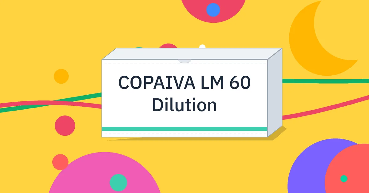 Symbolbild: Packung mit der Aufschrift COPAIVA LM 60 Dilution (PZN 13451336) – Verfügbarkeit und Bezug in Apotheken in Frankfurt am Main