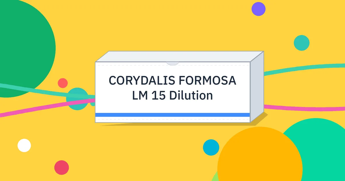Symbolbild: Packung mit der Aufschrift CORYDALIS FORMOSA LM 15 Dilution (PZN 13454027) – Verfügbarkeit und Bezug in Apotheken in Frankfurt am Main
