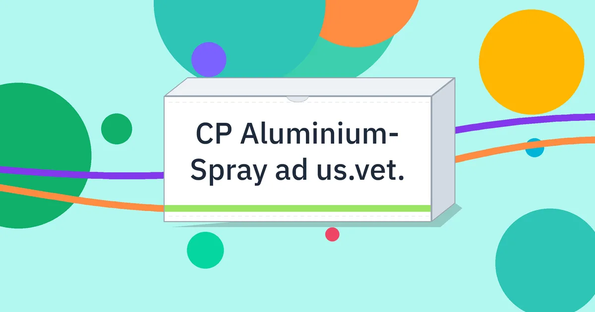 Symbolbild: Packung mit der Aufschrift CP Aluminium-Spray ad us.vet. (PZN 19525219) – Verfügbarkeit und Bezug in Apotheken in Frankfurt am Main