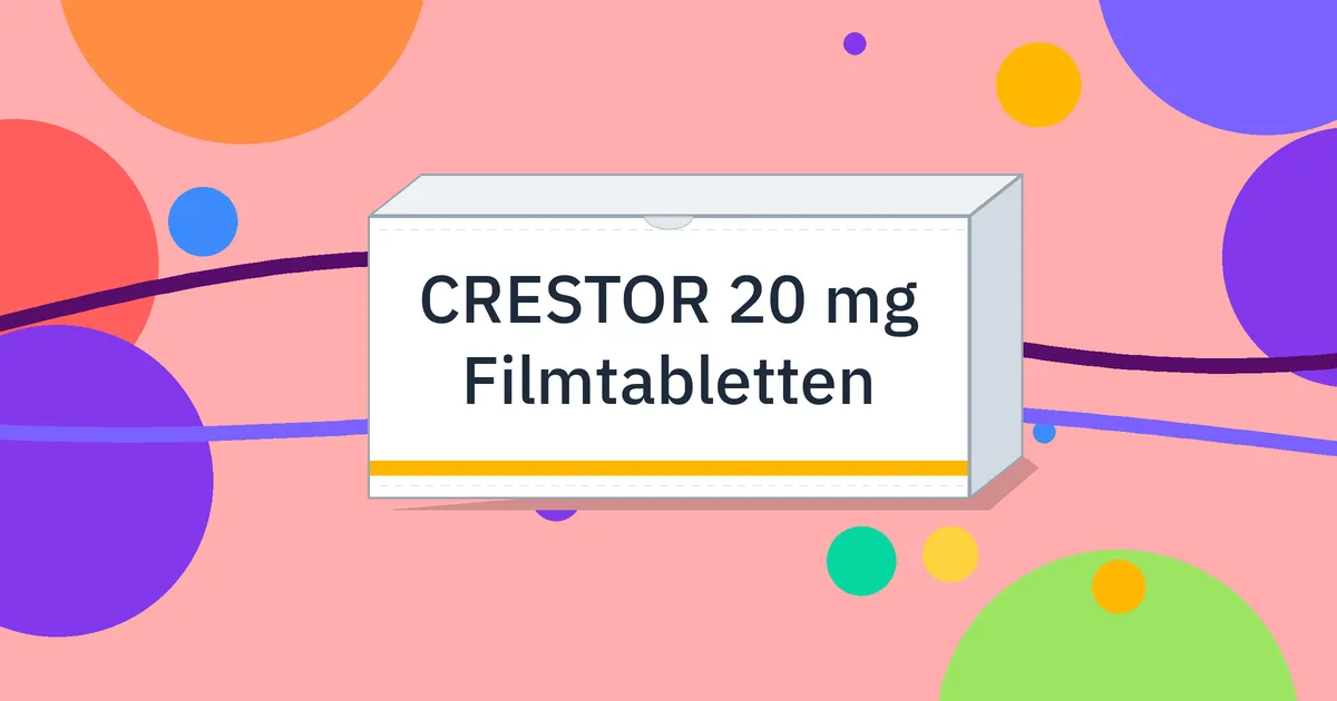 Symbolbild: Packung mit der Aufschrift CRESTOR 20 mg Filmtabletten (PZN 16319399) – Verfügbarkeit und Bezug in Apotheken in Frankfurt am Main