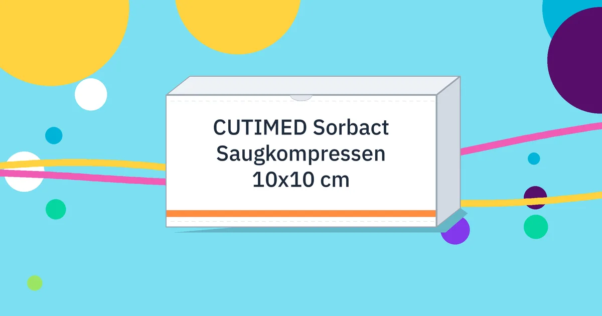 Symbolbild: Packung mit der Aufschrift CUTIMED Sorbact Saugkompressen 10x10 cm (PZN 15300831) – Verfügbarkeit und Bezug in Apotheken in Frankfurt am Main