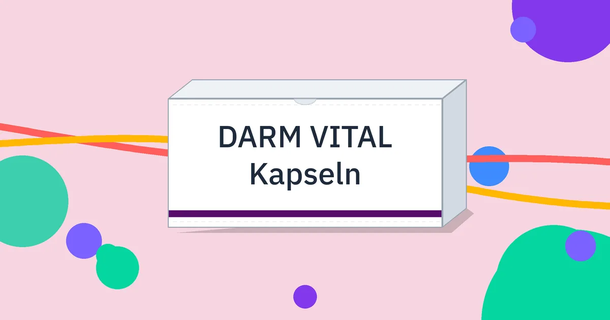 Symbolbild: Packung mit der Aufschrift DARM VITAL Kapseln (PZN 09209322) – Verfügbarkeit und Bezug in Apotheken in Frankfurt am Main