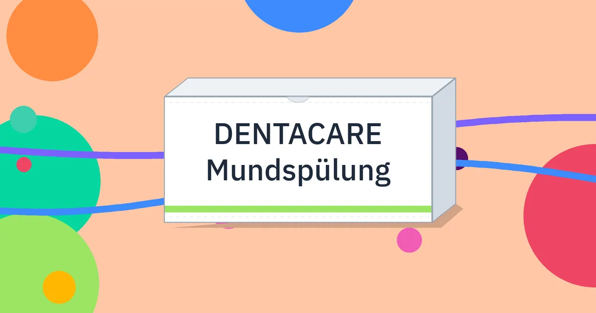 Symbolbild: Packung mit der Aufschrift DENTACARE Mundspülung (PZN 15786176) – Verfügbarkeit und Bezug in Apotheken in Frankfurt am Main