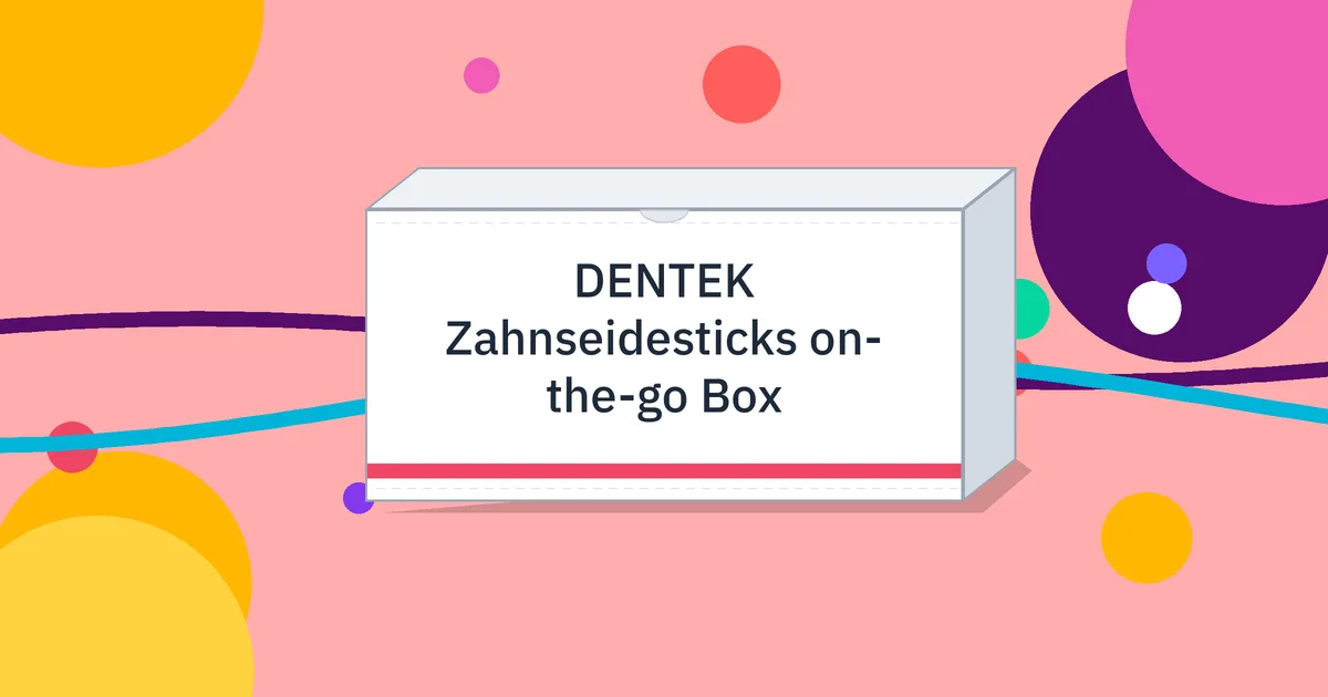 Symbolbild: Packung mit der Aufschrift DENTEK Zahnseidesticks on-the-go Box (PZN 14354658) – Verfügbarkeit und Bezug in Apotheken in Frankfurt am Main