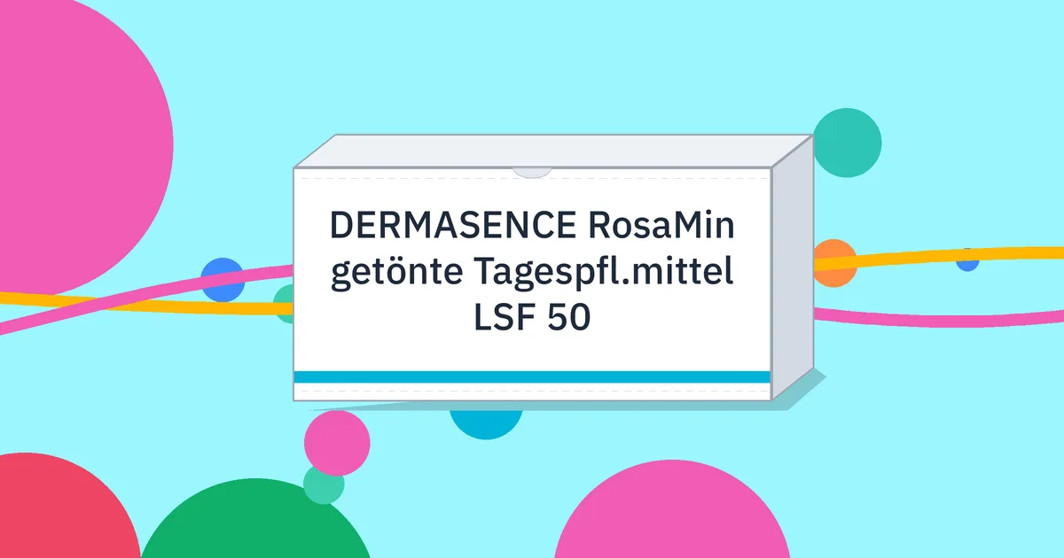 Symbolbild: Packung mit der Aufschrift DERMASENCE RosaMin getönte Tagespfl.mittel LSF 50 (PZN 14171030) – Verfügbarkeit und Bezug in Apotheken in Frankfurt am Main