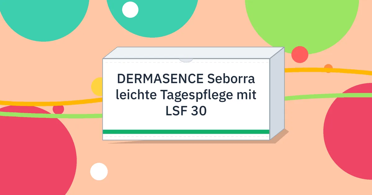 Symbolbild: Packung mit der Aufschrift DERMASENCE Seborra leichte Tagespflege mit LSF 30 (PZN 17867565) – Verfügbarkeit und Bezug in Apotheken in Frankfurt am Main