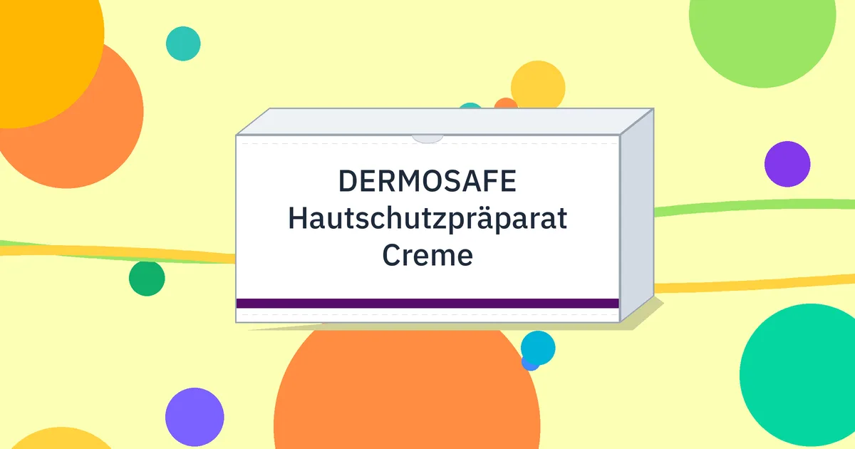 Symbolbild: Packung mit der Aufschrift DERMOSAFE Hautschutzpräparat Creme (PZN 06613927) – Verfügbarkeit und Bezug in Apotheken in Frankfurt am Main