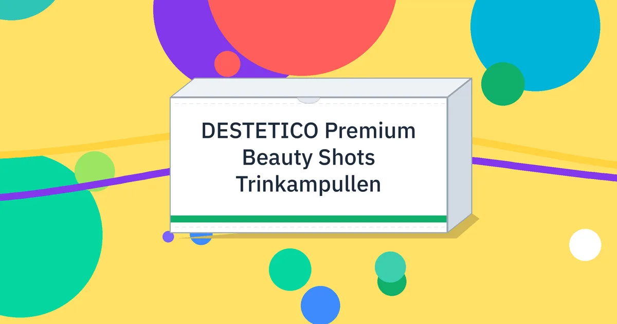 Symbolbild: Packung mit der Aufschrift DESTETICO Premium Beauty Shots Trinkampullen (PZN 19127447) – Verfügbarkeit und Bezug in Apotheken in Frankfurt am Main