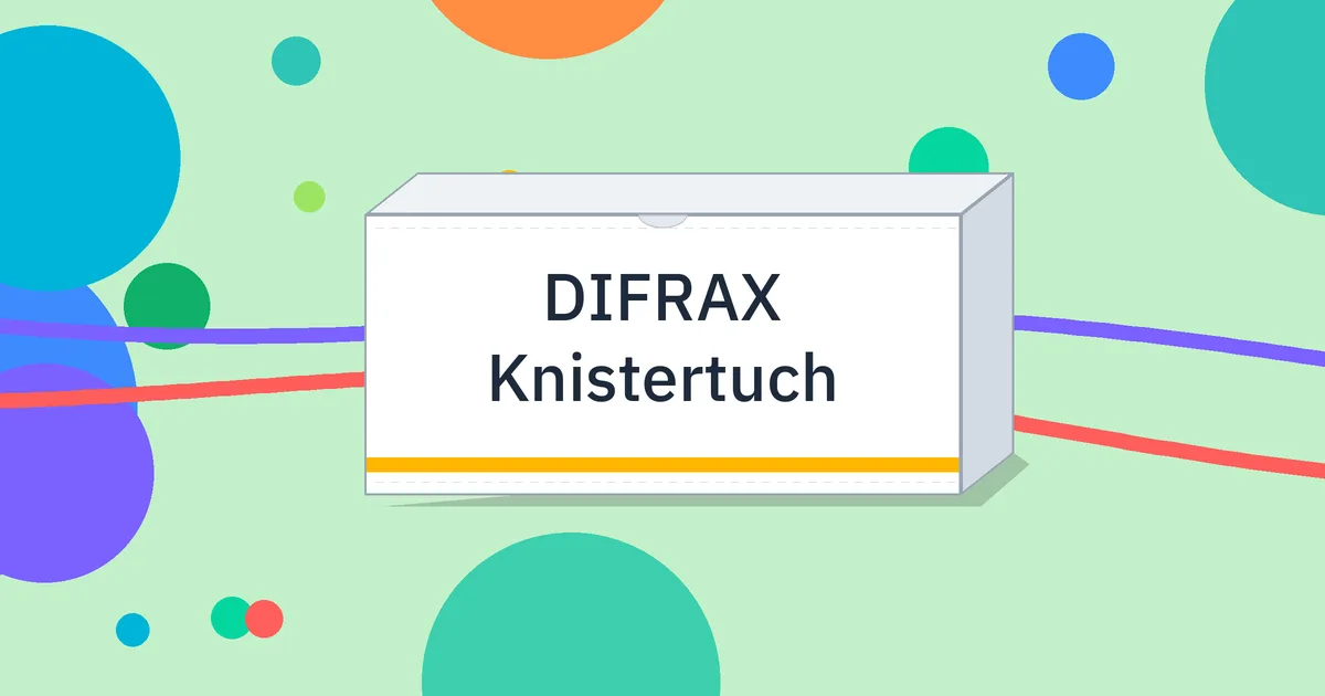 Symbolbild: Packung mit der Aufschrift DIFRAX Knistertuch (PZN 15734222) – Verfügbarkeit und Bezug in Apotheken in Frankfurt am Main