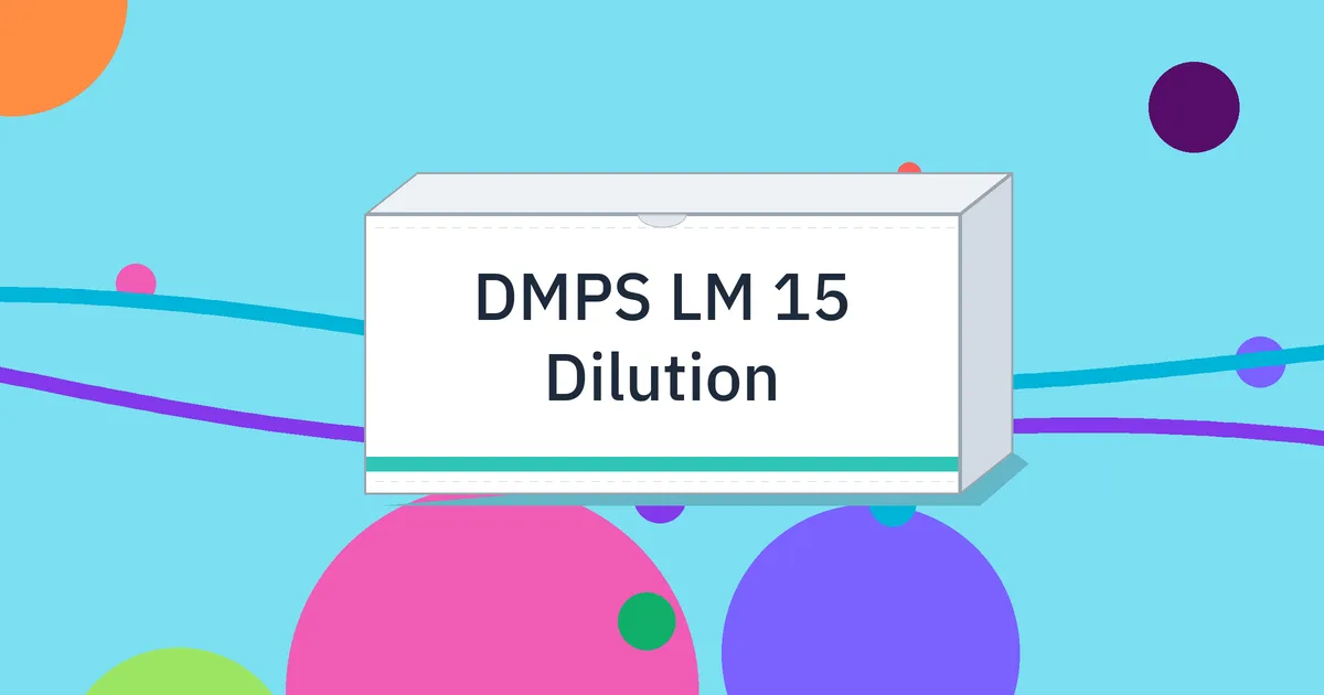 Symbolbild: Packung mit der Aufschrift DMPS LM 15 Dilution (PZN 13466102) – Verfügbarkeit und Bezug in Apotheken in Frankfurt am Main