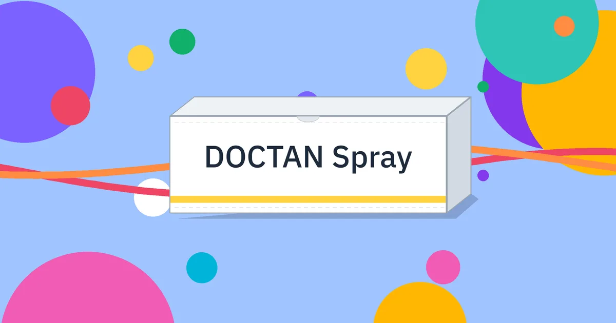 Symbolbild: Packung mit der Aufschrift DOCTAN Spray (PZN 06559955) – Verfügbarkeit und Bezug in Apotheken in Frankfurt am Main