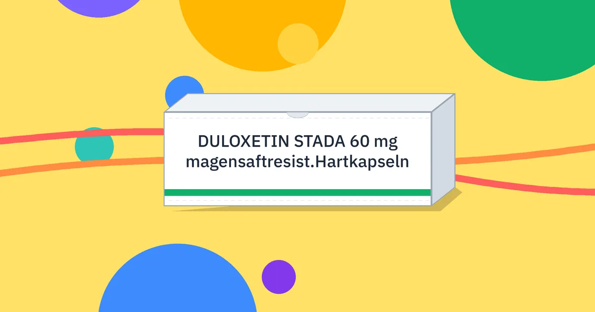 Symbolbild: Packung mit der Aufschrift DULOXETIN STADA 60 mg magensaftresist.Hartkapseln (PZN 11592245) – Verfügbarkeit und Bezug in Apotheken in Frankfurt am Main