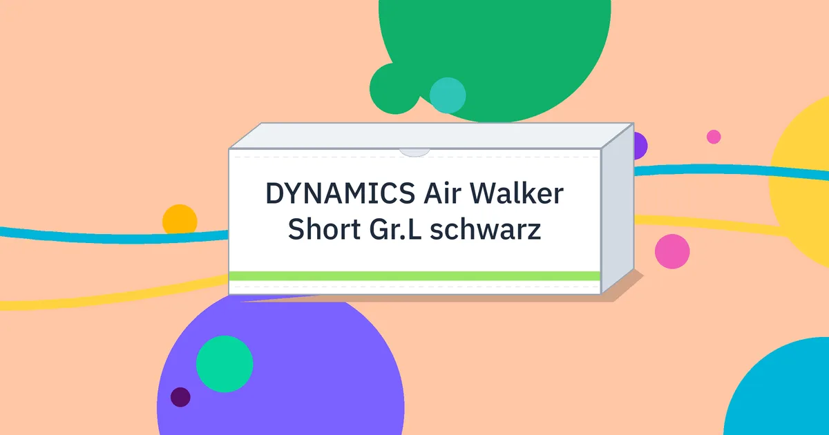 Symbolbild: Packung mit der Aufschrift DYNAMICS Air Walker Short Gr.L schwarz (PZN 10631606) – Verfügbarkeit und Bezug in Apotheken in Frankfurt am Main
