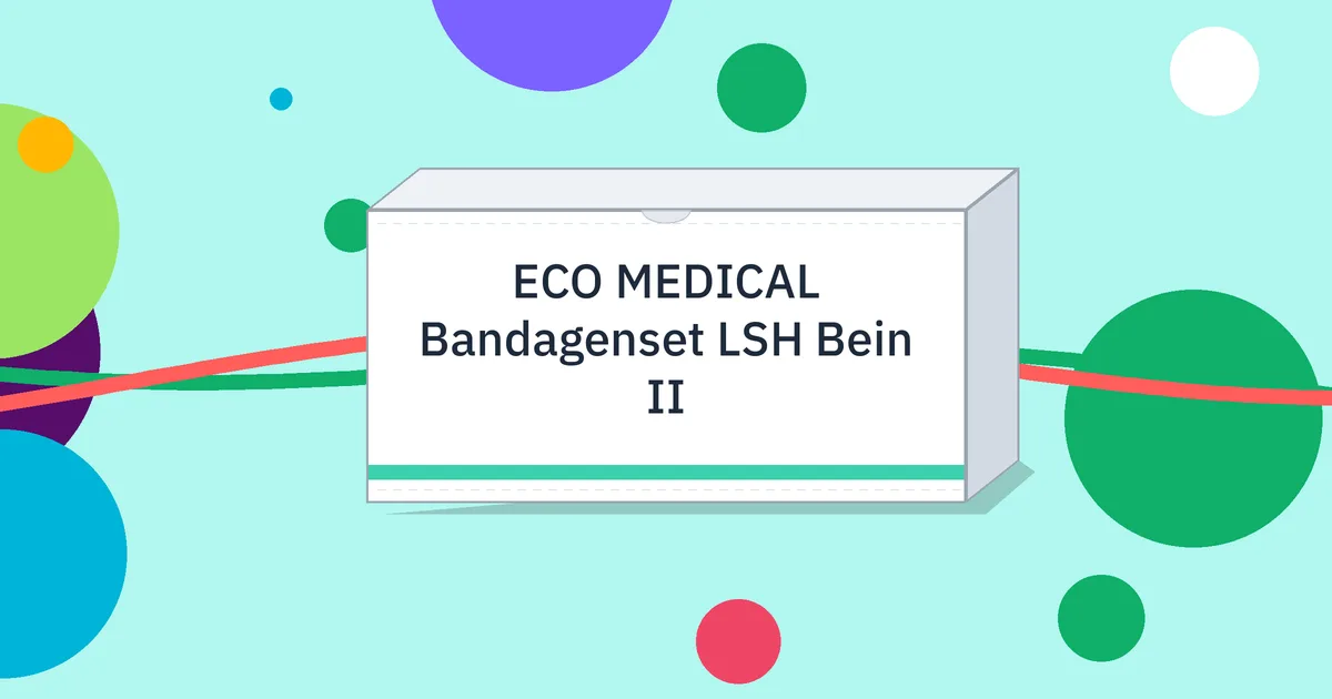 Symbolbild: Packung mit der Aufschrift ECO MEDICAL Bandagenset LSH Bein II (PZN 11183009) – Verfügbarkeit und Bezug in Apotheken in Frankfurt am Main
