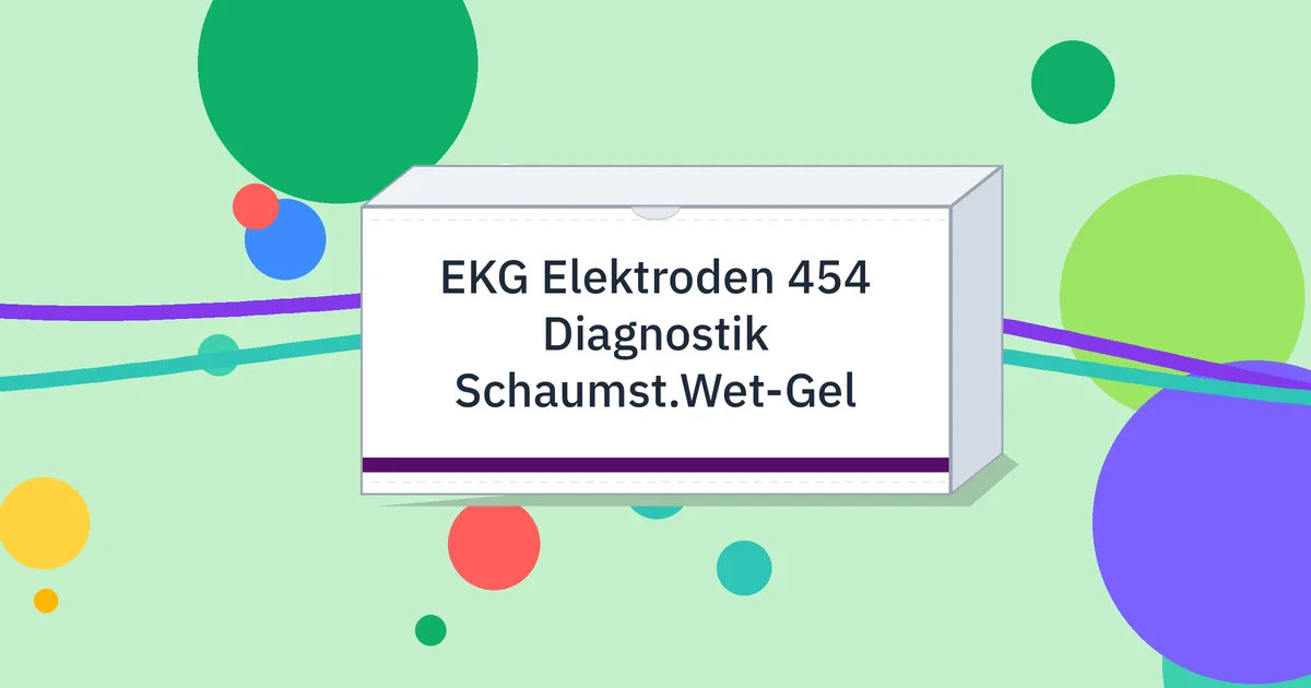 Symbolbild: Packung mit der Aufschrift EKG Elektroden 454 Diagnostik Schaumst.Wet-Gel (PZN 20516556) – Verfügbarkeit und Bezug in Apotheken in Frankfurt am Main